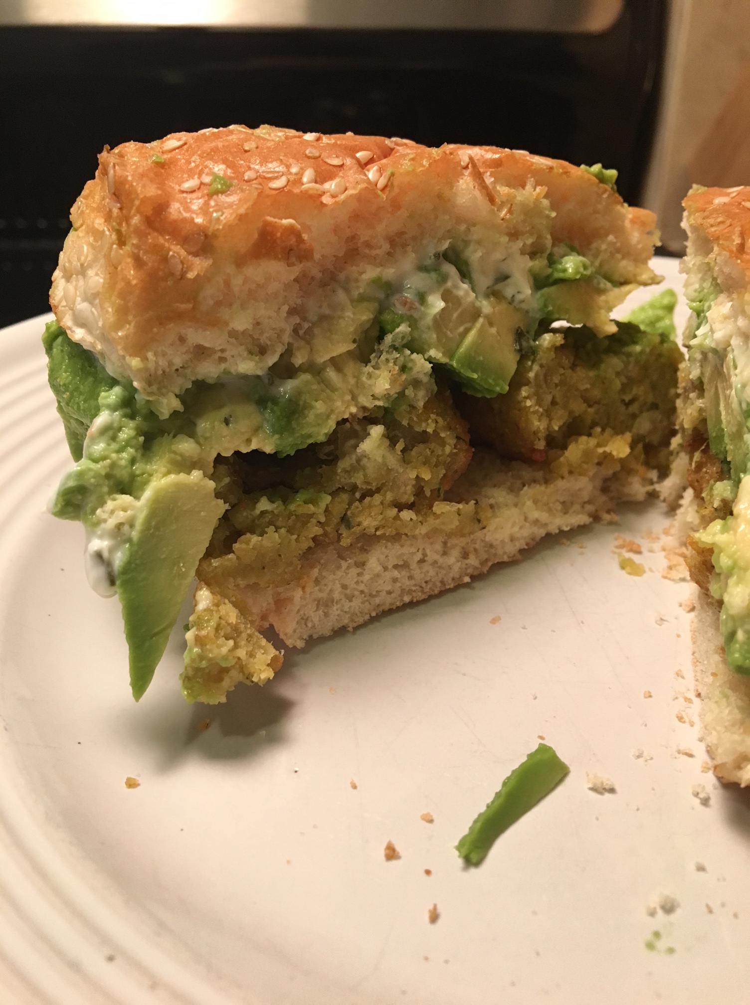 Falafel Avocado Sandwich – Peaches to Apples