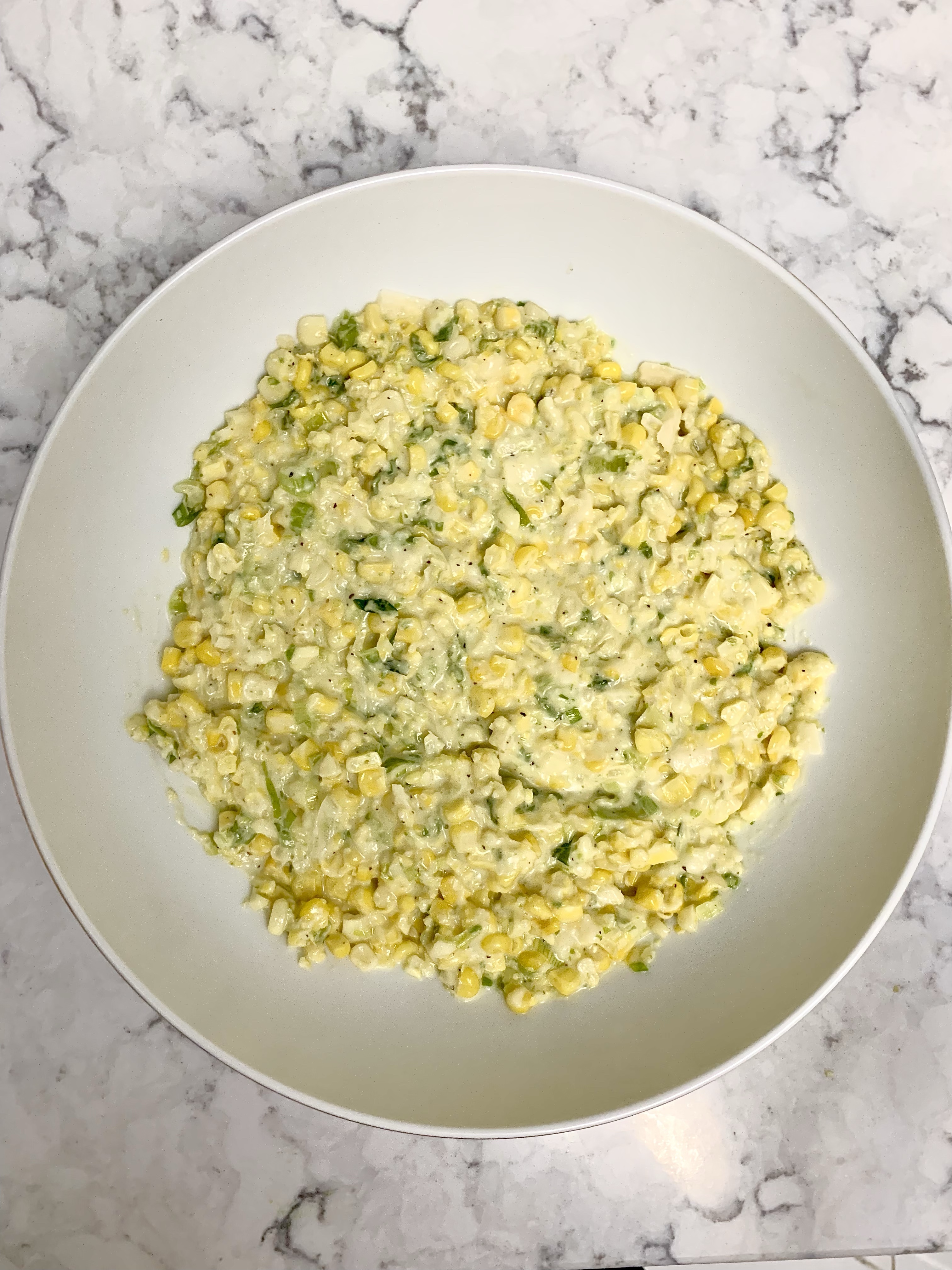 Cheddar & Scallion Creamed Corn – Peaches to Apples